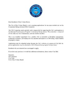 Invitation to Apply for Open Seat on the CRS Committee - City of Key ...